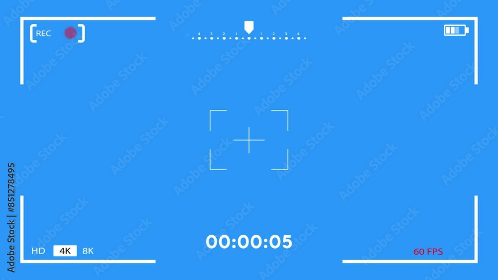 Mobile camera recording screen overlay animation with a chroma key ...