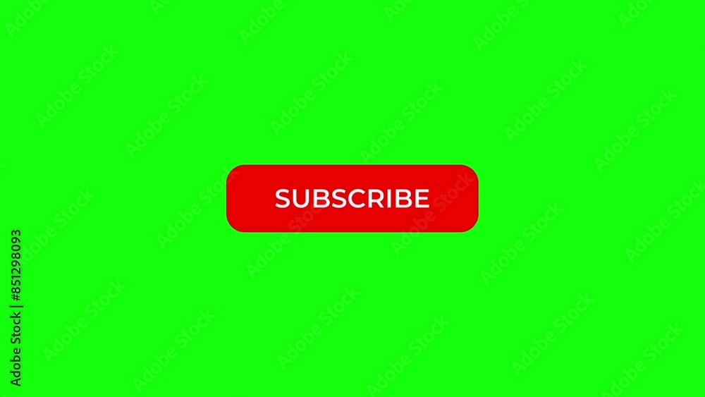 An Animated Red Subscribe Button on Green Screen Background. Stock ビデオ ...