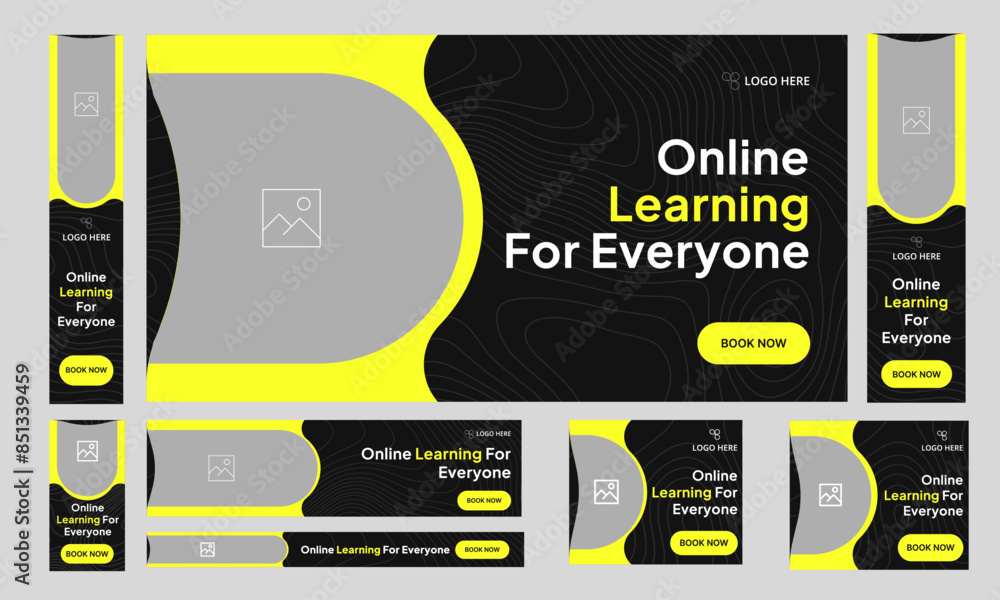 Everyday learning courses offer web set banner design for social media ...