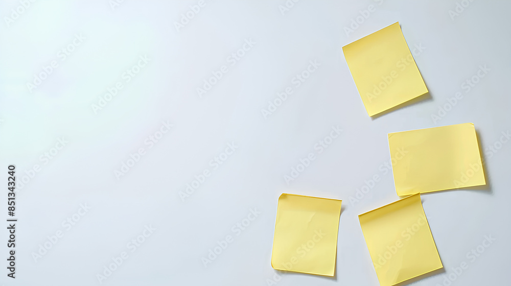yellow post it note on isolate white background Stock Photo | Adobe Stock