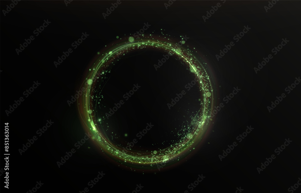 Magic green wind png festive isolated on transparent background. Green ...