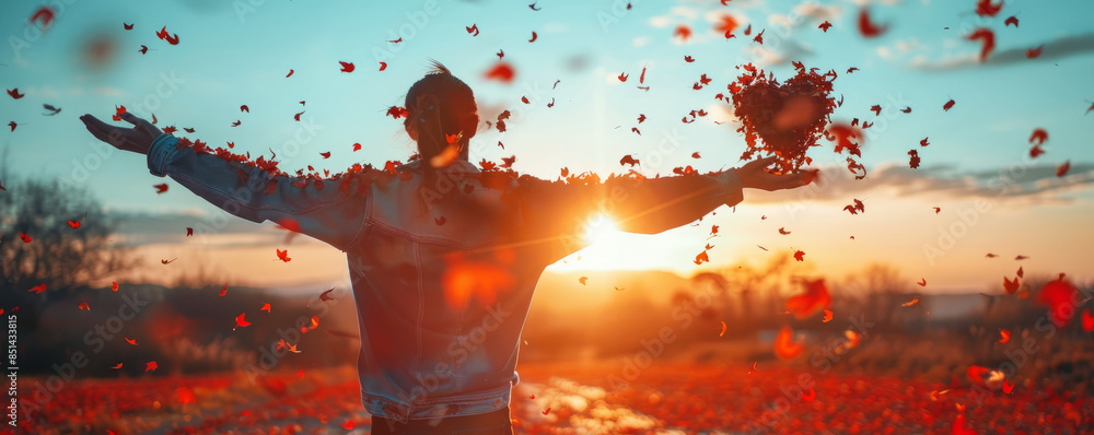 A person feeling grateful, their heart overflowing with appreciation ...