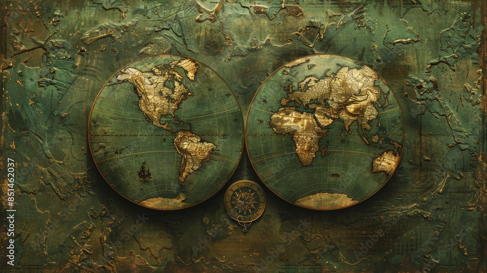 An image of the Earth divided into its northern and southern ...