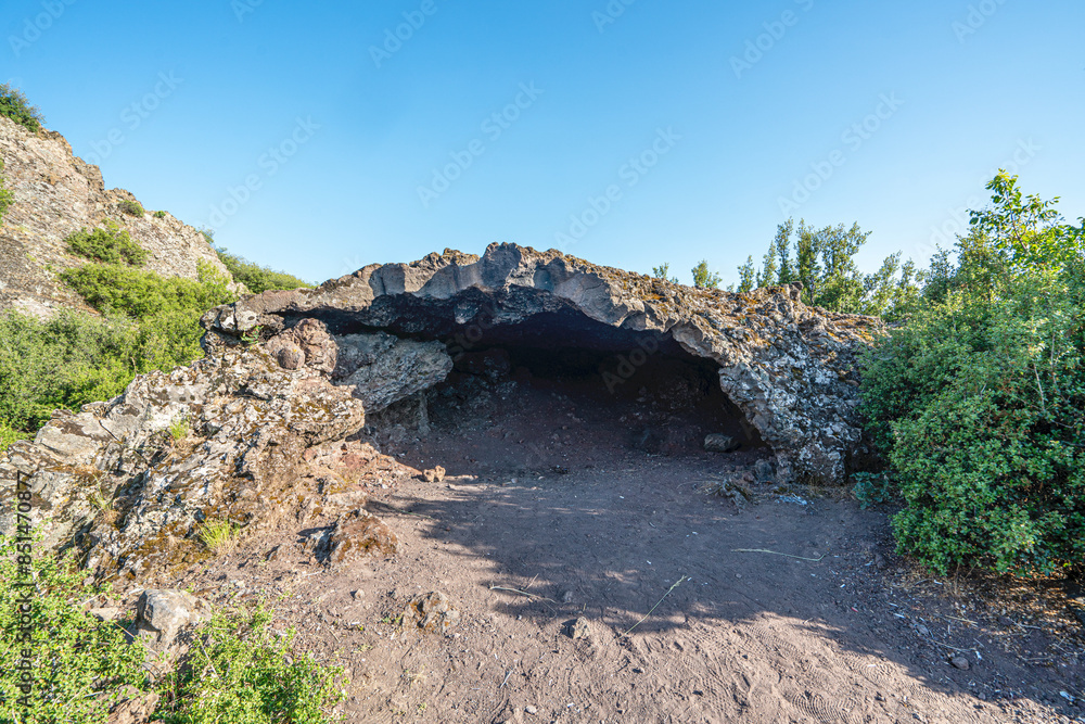 The scenic views of The Kula Divlit Volcanic Park, located in the Kula ...