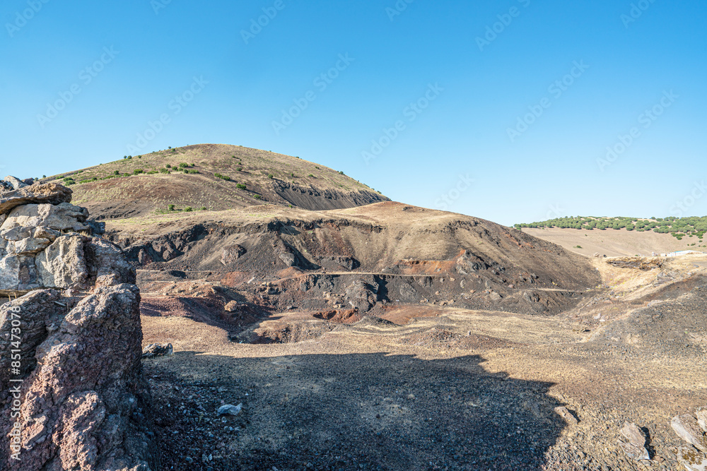 The scenic views of The Kula Divlit Volcanic Park, located in the Kula ...