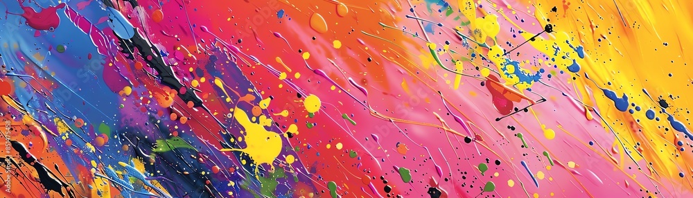 Vibrant splatter paint background with explosive colors and dynamic ...