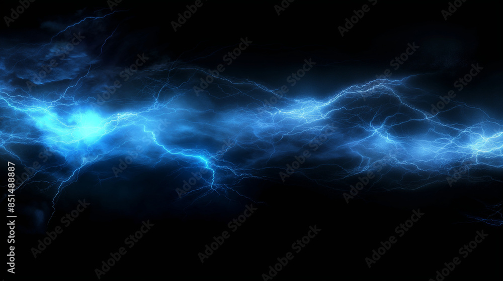Lightning, blue light, blue lightning in sky, light, light effects ...
