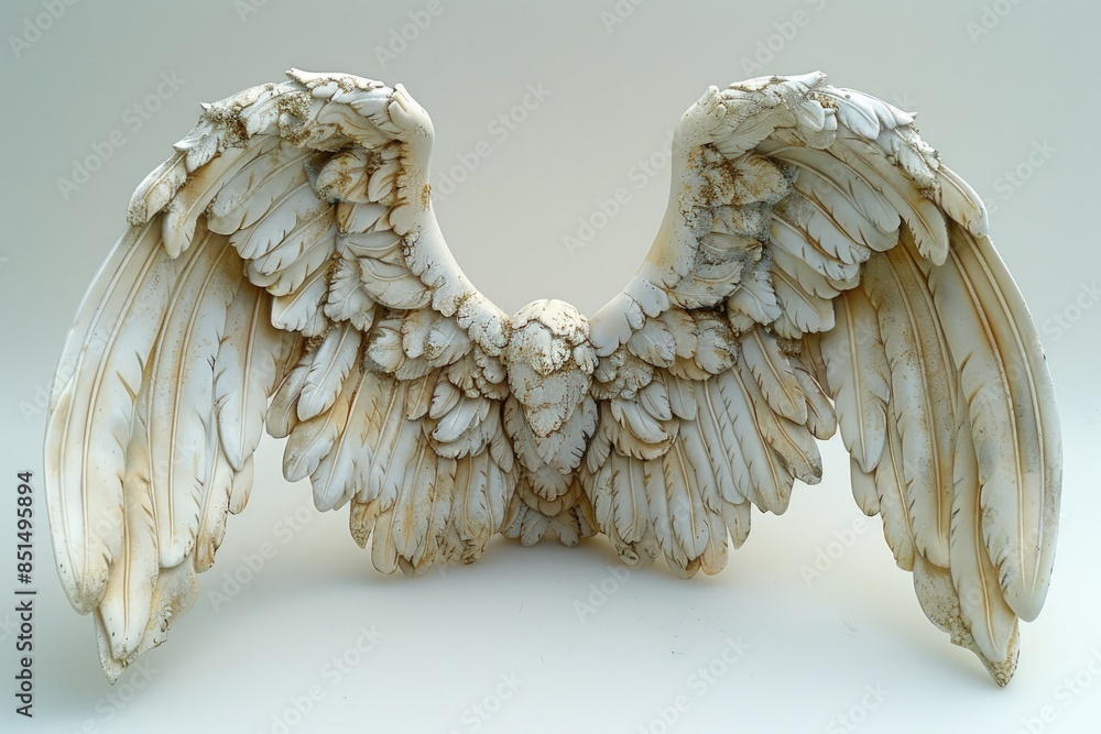 Angel wings, white angel wing, Natural white wing plumage Stock Photo ...