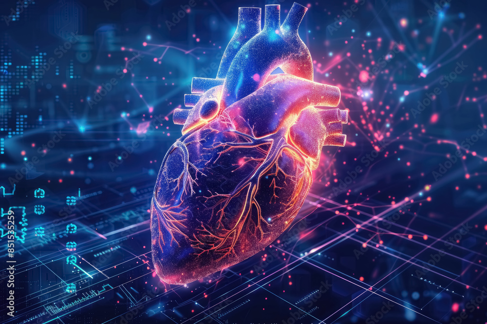 Illustrative diagrammatic representation of heart health. clear image ...