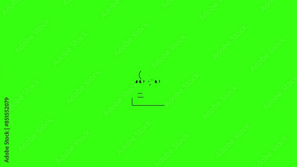 Black outline charity and donation 4k icon animation on Green screen ...