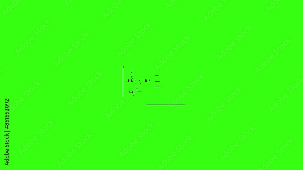 Black outline charity and donation 4k icon animation on Green screen ...