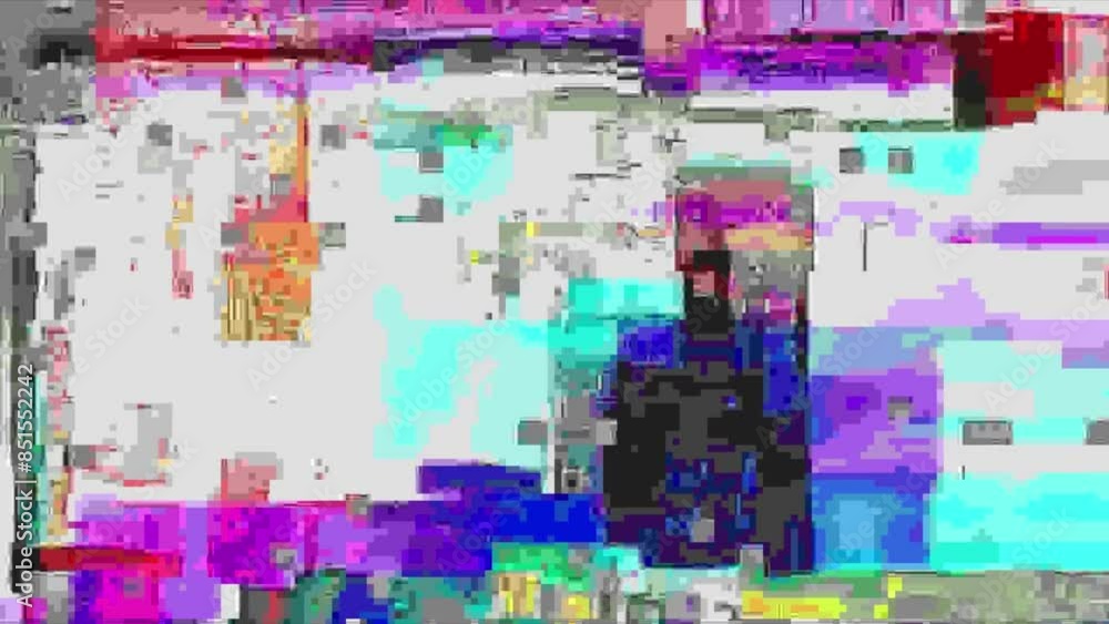 This video shows the effect of television static screen noise in the ...