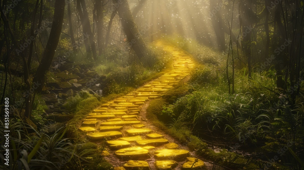 Enchanted Journey Down the Golden Path to Oz. Concept Fantasy ...