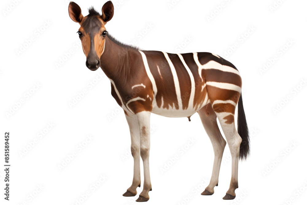 Unique Okapi Illustration Isolated on Transparent Background PNG Format ...
