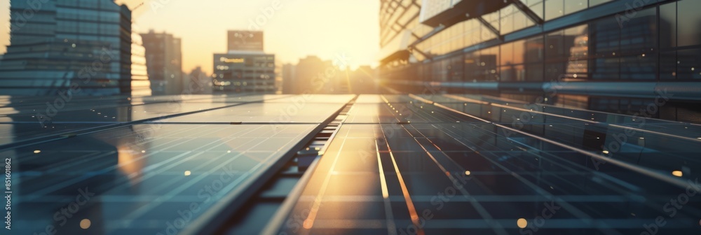 Rooftop Solar Panels in Sunlight: Showcasing Green Energy ...