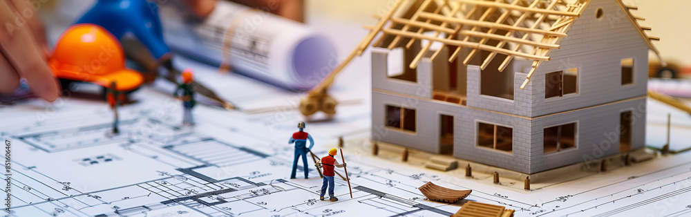 Miniature Model Home Showcasing Architectural Design and Housing ...