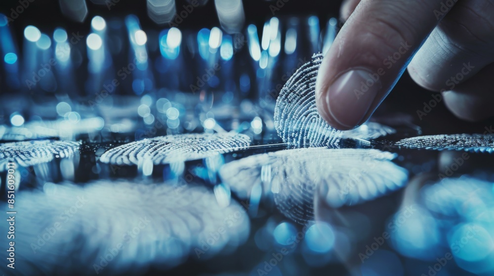 Examining fingerprint evidence at a crime scene for forensic ...