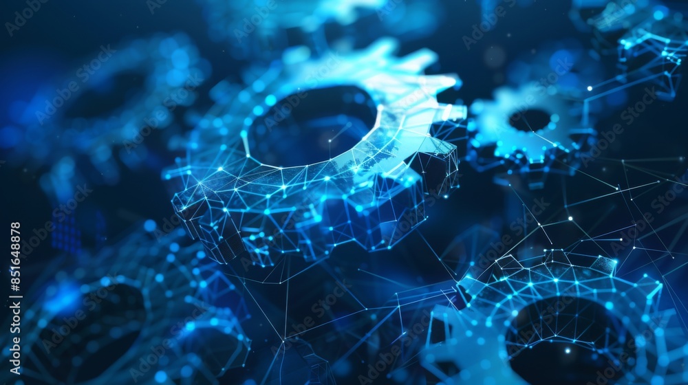 Abstract ISO standards quality control concept. Cogs and gear wheel ...