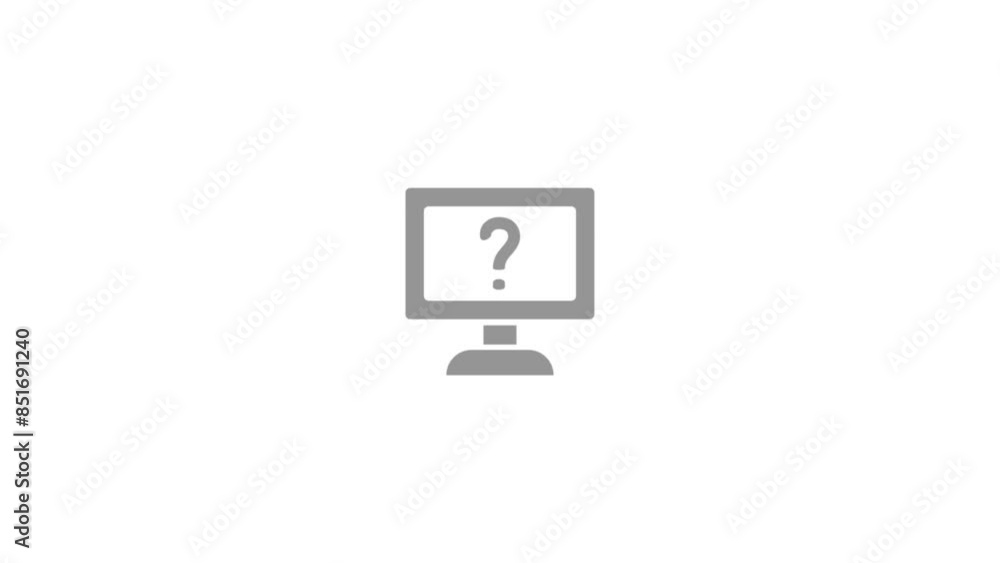 question mark icon. computer icon with question mark. Stock Video ...