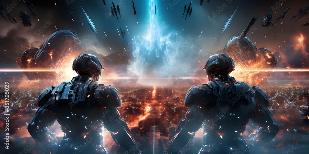 Digital warriors fight in cyberspace with code weapons and armor in ...