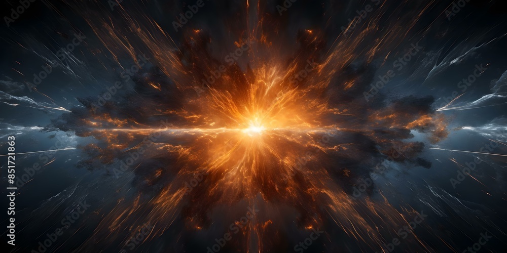 Strong magnet attracts iron dust creating striking visual display ...