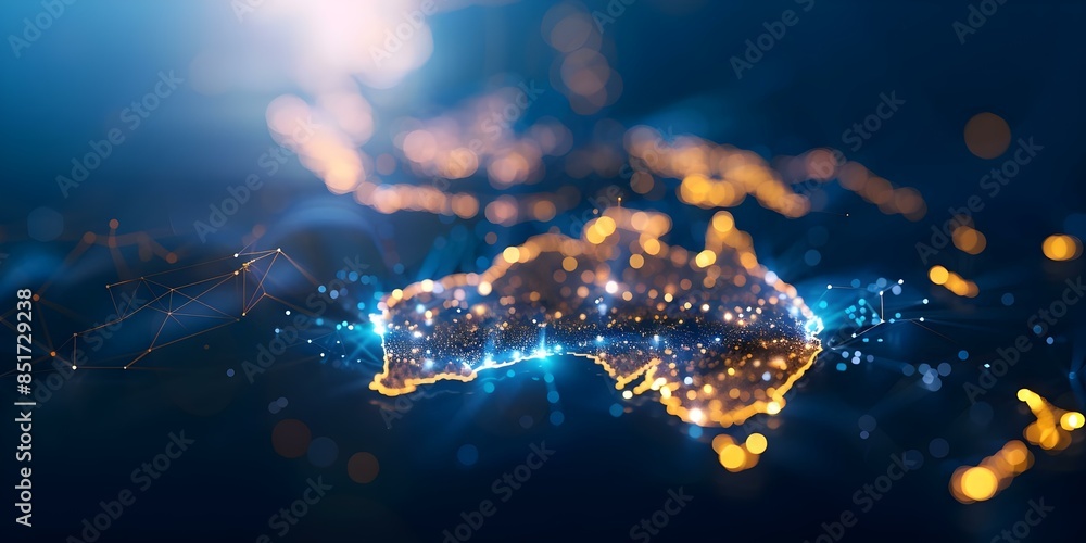 Australian digital map showing network connectivity for tech and ...