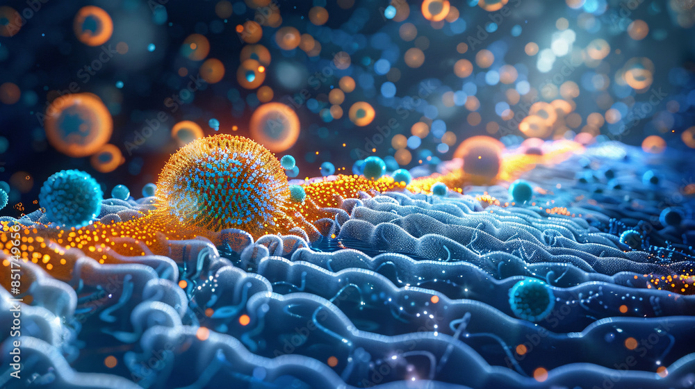 Visualization of cellular respiration, showing how cells convert ...