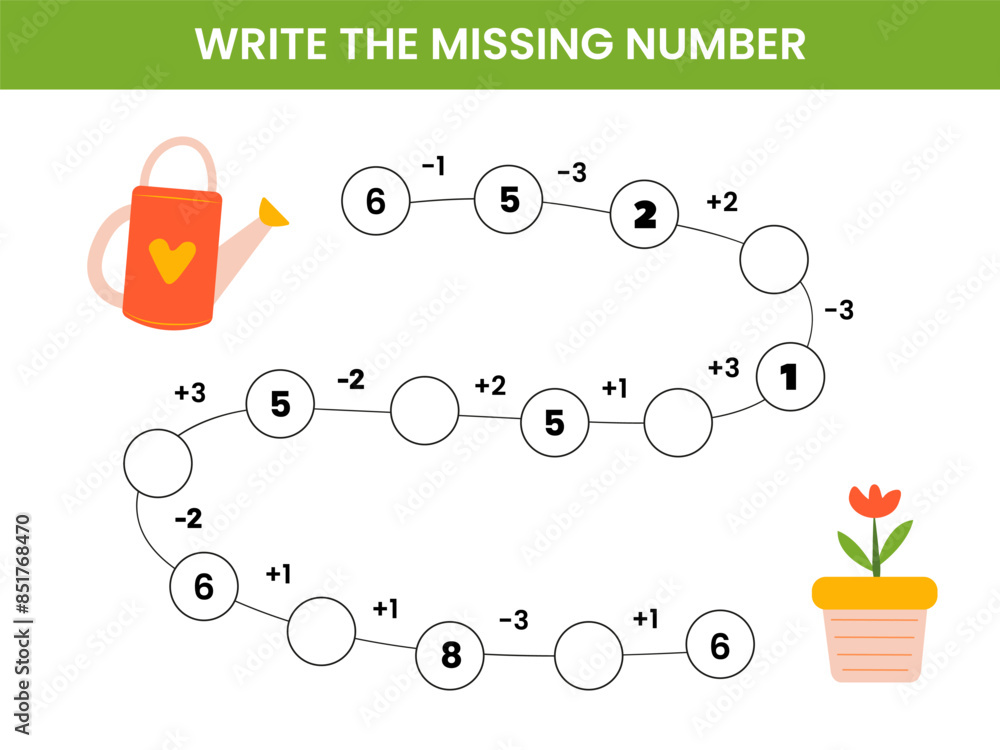 Mathematical educational game for children. Complete the series and ...