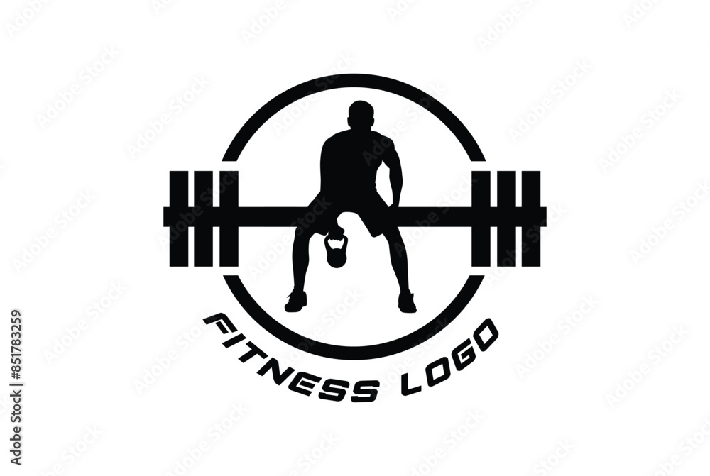 Poster gym and fitness center logo with circle design concept – Wall ...