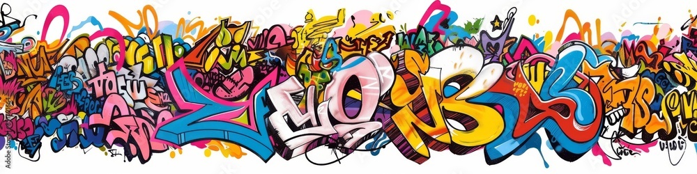 graffiti border banner on white background Stock Illustration | Adobe Stock