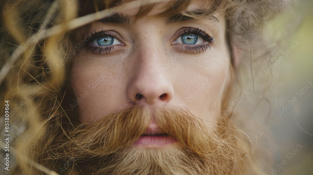 Frauen mit Bart und Vollbart Bartwuchs bei Frauen und Transgender Model ...