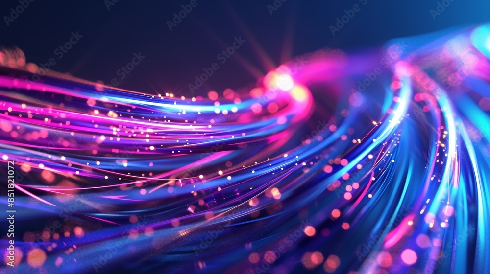 Fiber optic cable technology vector design of internet, network, speed ...