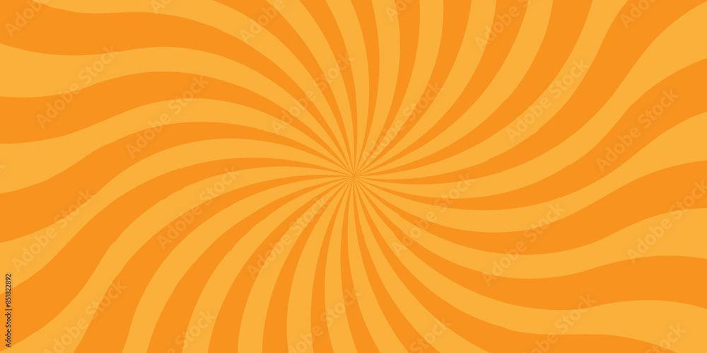 Vector Abstract orange sun rays and sunburst backdrop background ...