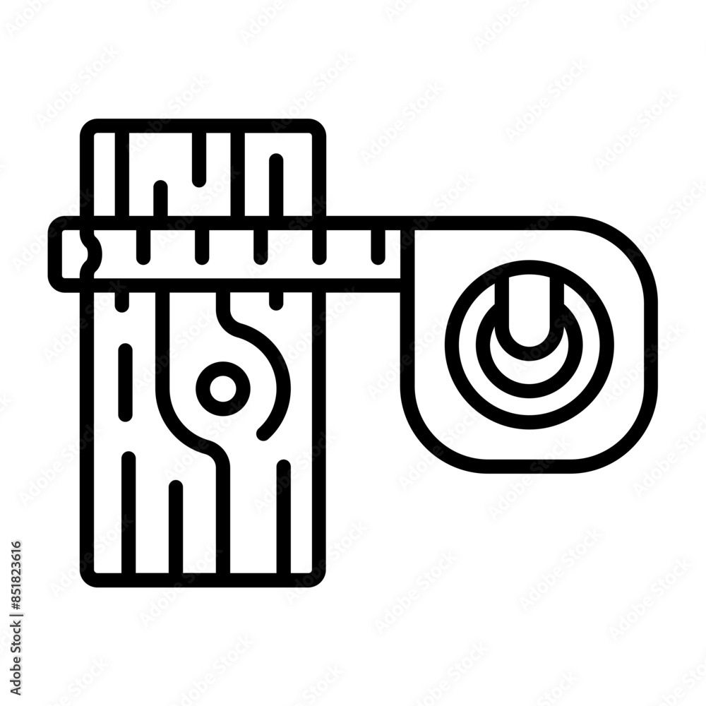 Checking Size of Crooked tree vector icon design, timber and lumber ...