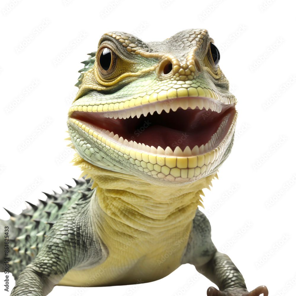 Small Basilisk Lizard Cute Smile isolated on a transparent background ...