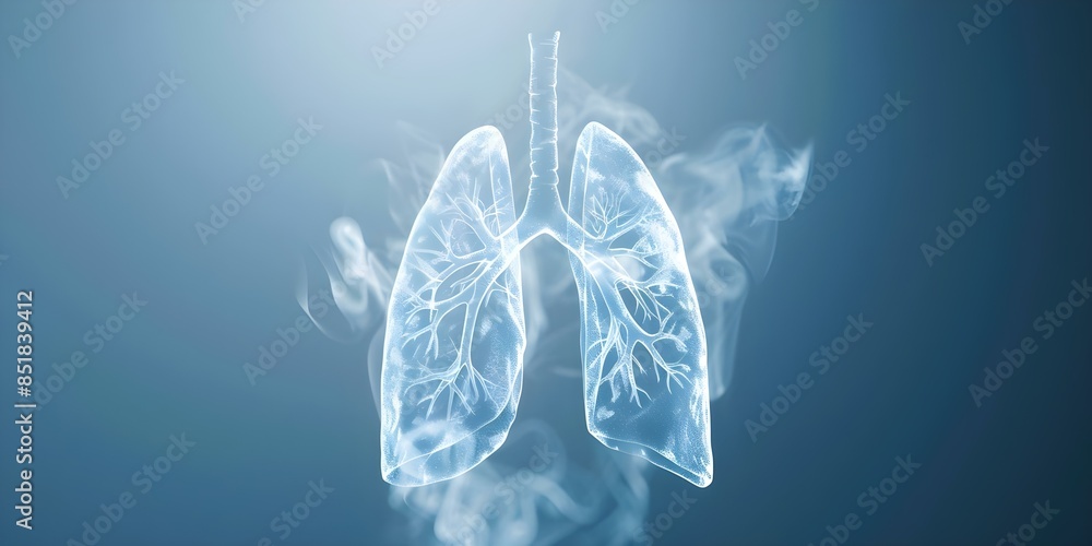 Image showing lung with fluid obstruction illustrating pulmonary edema ...