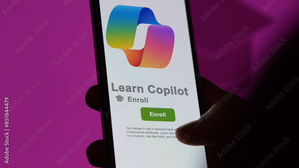 June 2024. Student enrolls to Microsoft Copilot certification program ...