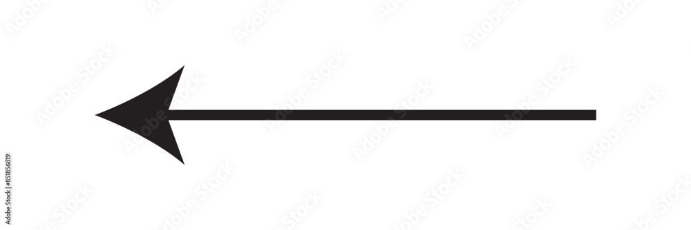 PrintLong arrows icon set. Vector set of trendy long arrows left and ...