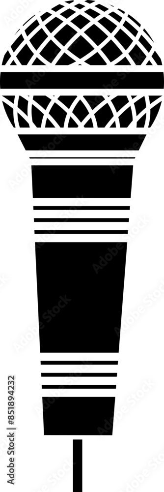 Vetor de Black and simple music mike svg vector cut file cricut ...