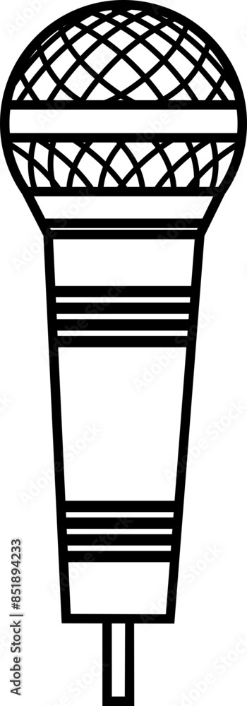 Vetor de Black and white simple mike svg vector cut file cricut ...