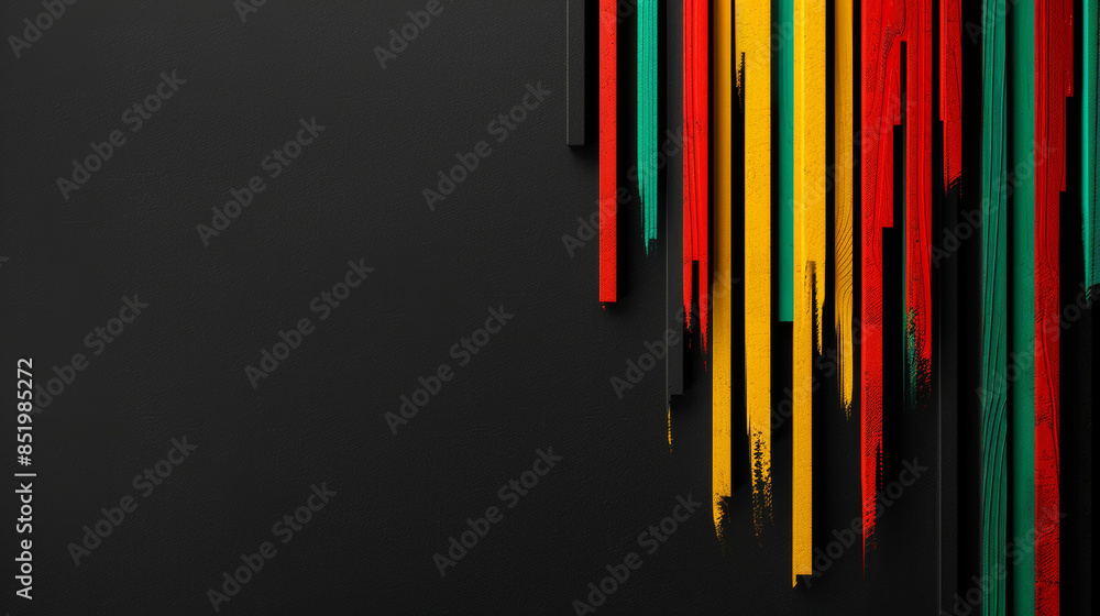 Black History Month, Juneteenth day background. Creative modern red ...