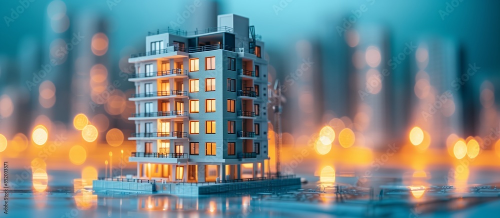 Steel skeleton of a high rise building rising up. New office building ...