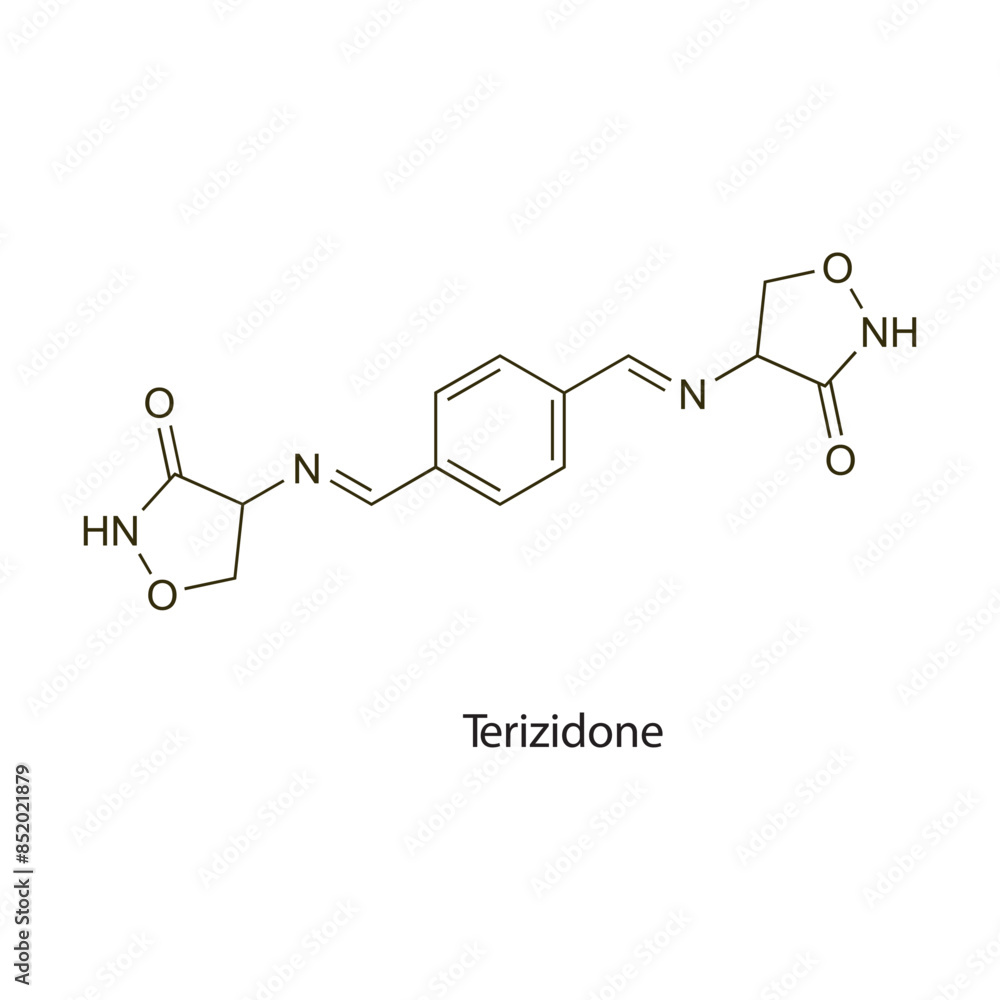 Vetor de Aceclidine flat skeletal molecular structure Muscarinic ...