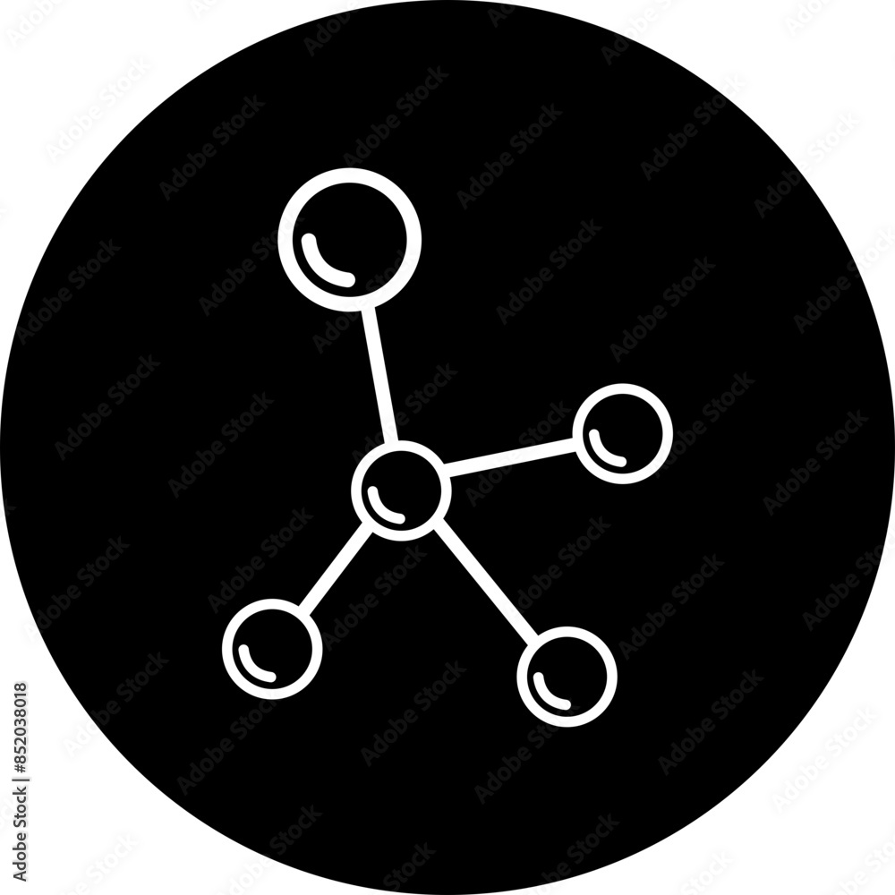 Molecule or formula icon in flat. The Chemistry chemical structure ...