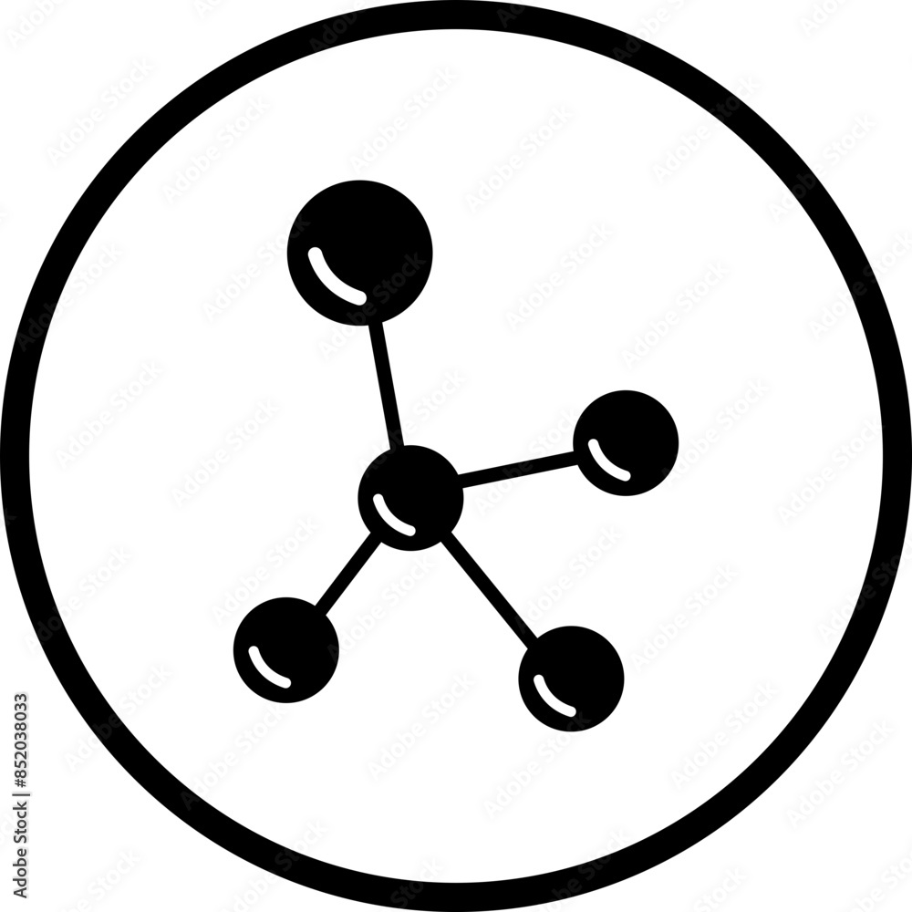 Molecule or formula icon in flat. The Chemistry chemical structure ...