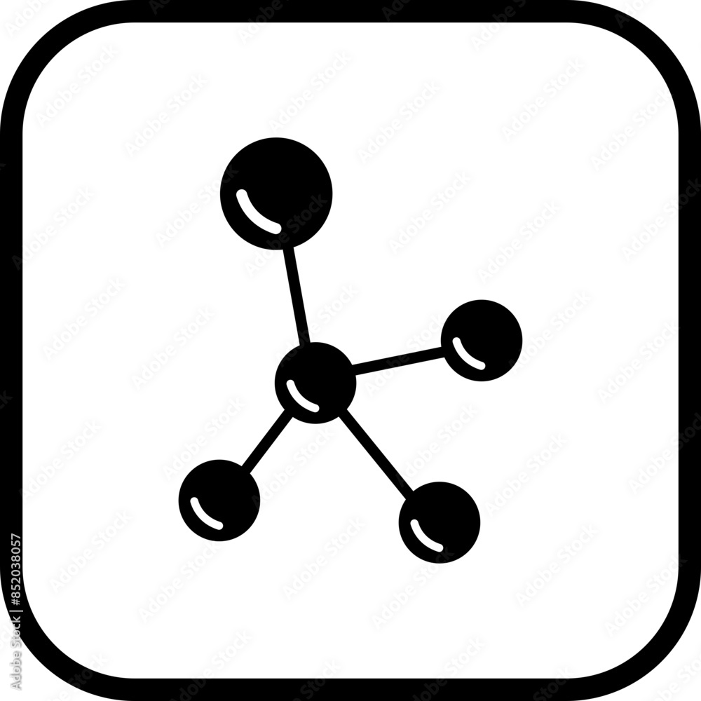 Molecule or formula icon in flat. The Chemistry chemical structure ...