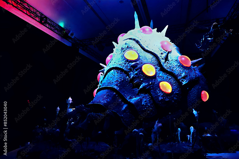 An exhibition of famous scenes from the popular anime "Ghibli" held at ...