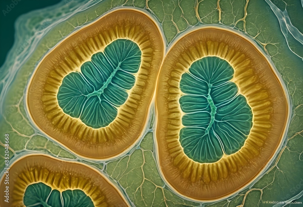 Microscopic Phacus pleuronectes euglenid organism with a striated ...