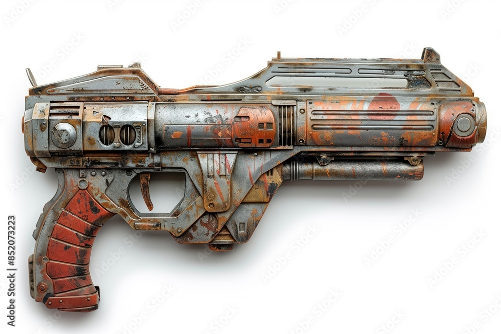 Futuristic Firearm Concept Art, Digital Laser Gun Design, Plasma Pistol ...
