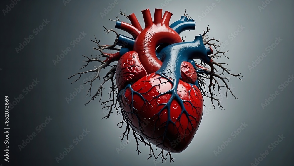 Human heart health concept as a symbol for growing a body organ and the ...